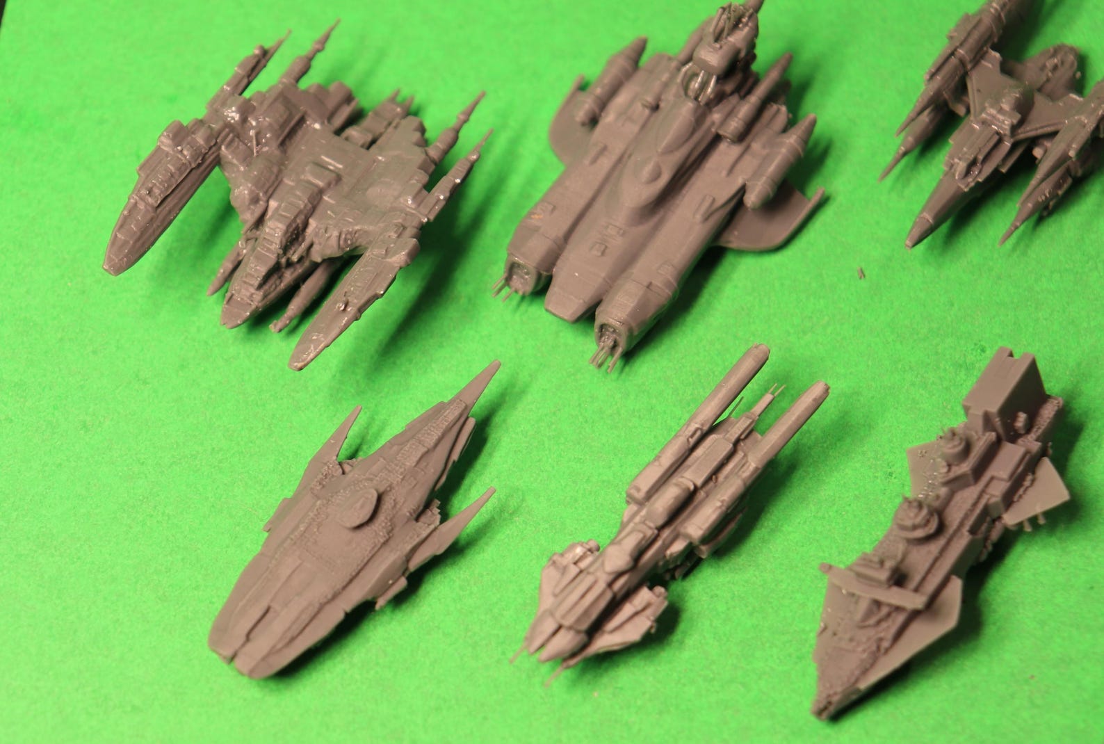 ISV Fleet Spaceship Miniature Set of Eight 3D Resin Printed 50mm Ships ...