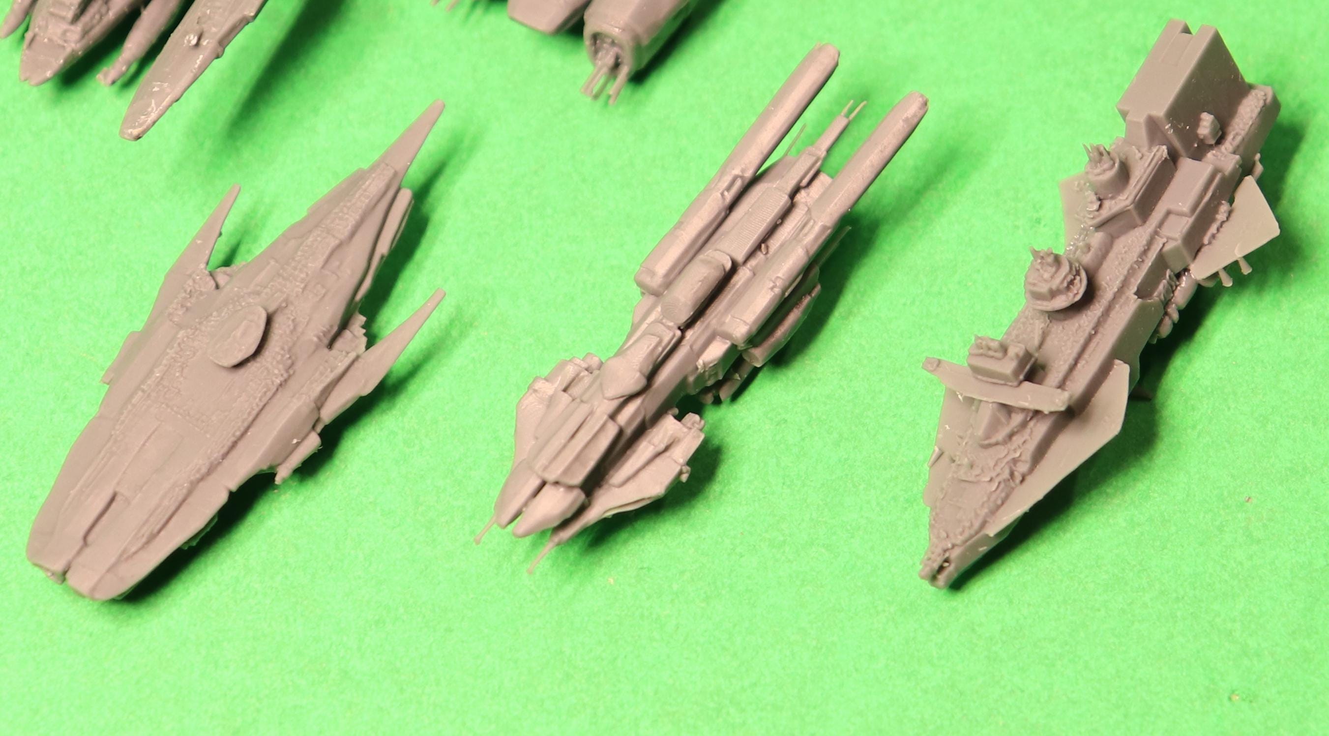 ISV Fleet Spaceship Miniature Set of Eight 3D Resin Printed 50mm Ships ...
