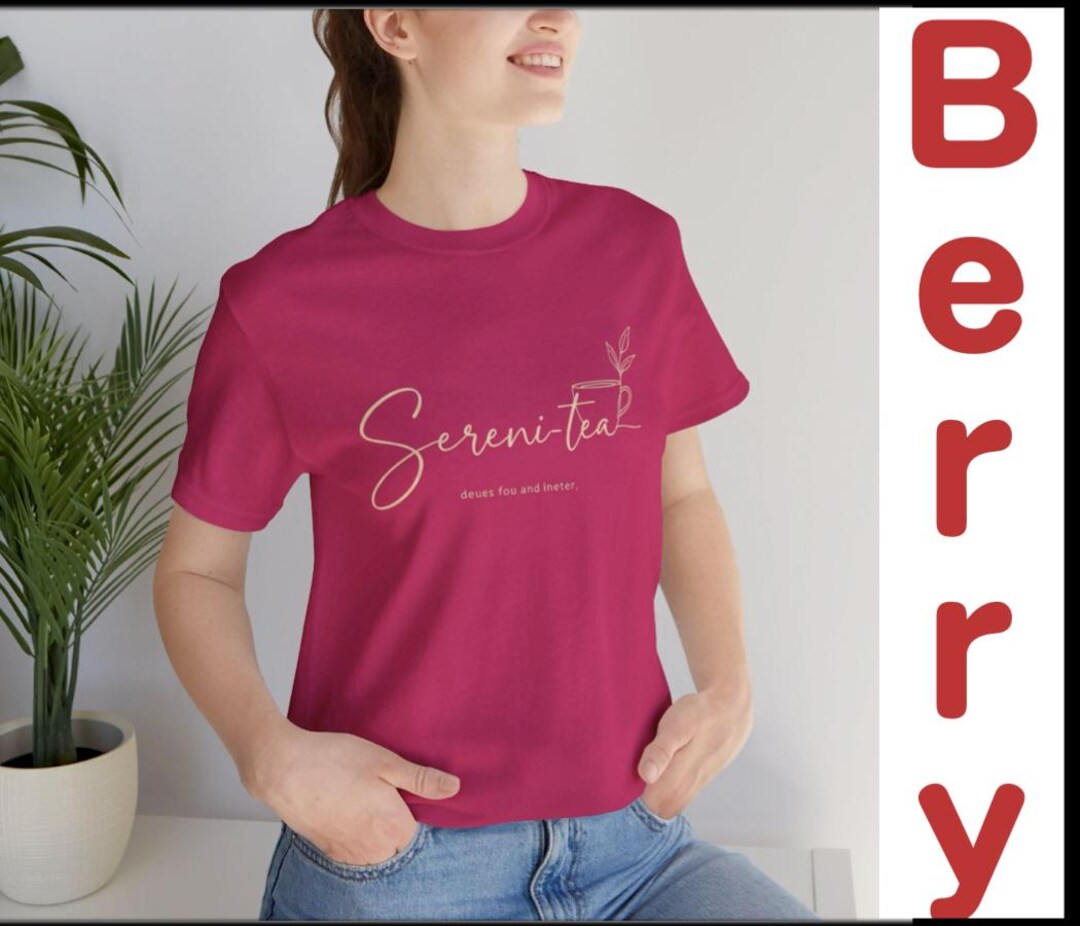 Sereni-tea Shirt: Minimalist Tea Lover Tee, Calming Earth Tones - Etsy