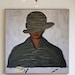 Original Coffee Man Canvas Painting, Abstract Portrait Art, Retro Wall ...
