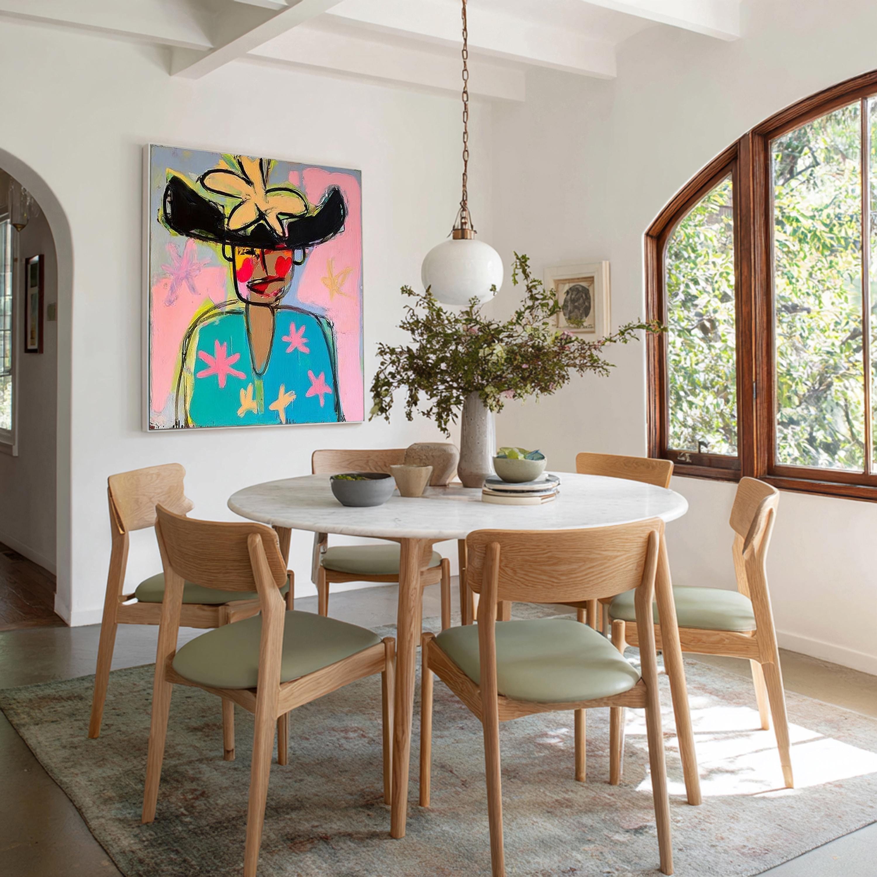 Colorful Faceless Man Painting,colorful Figure Paintings,bohemian Wall ...