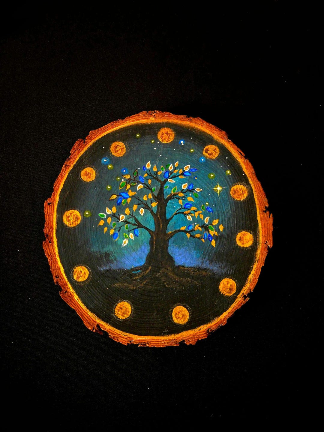 Moon Phase Painting| Moon Art| Tree of Life - Etsy