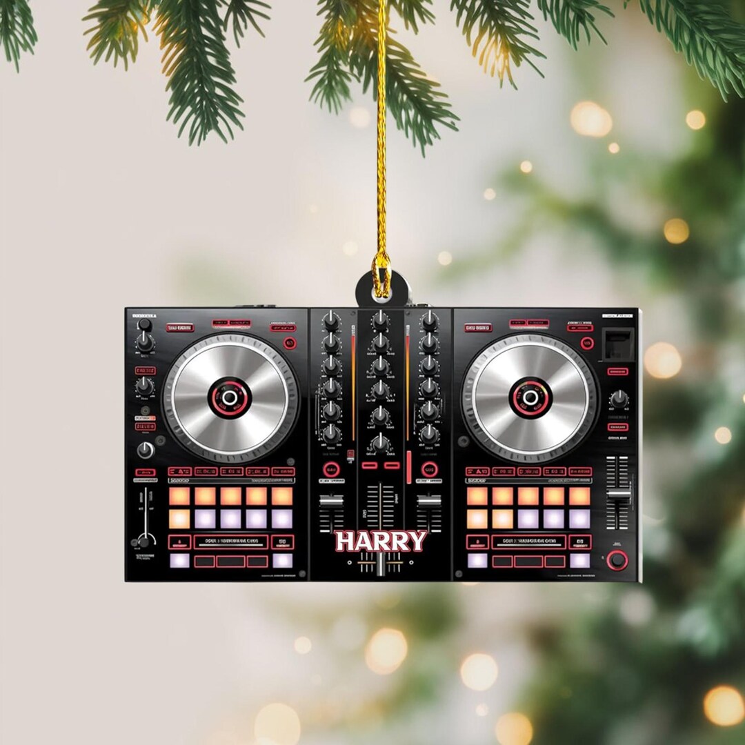 Personalized DJ Mixer Ornament, Custom Name Music Christmas Decor, DJ ...