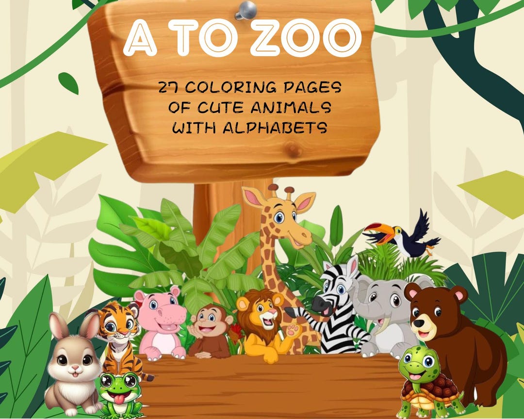 Printable Coloring Pages of Animals With Alphabets for Pre-schoolers ...