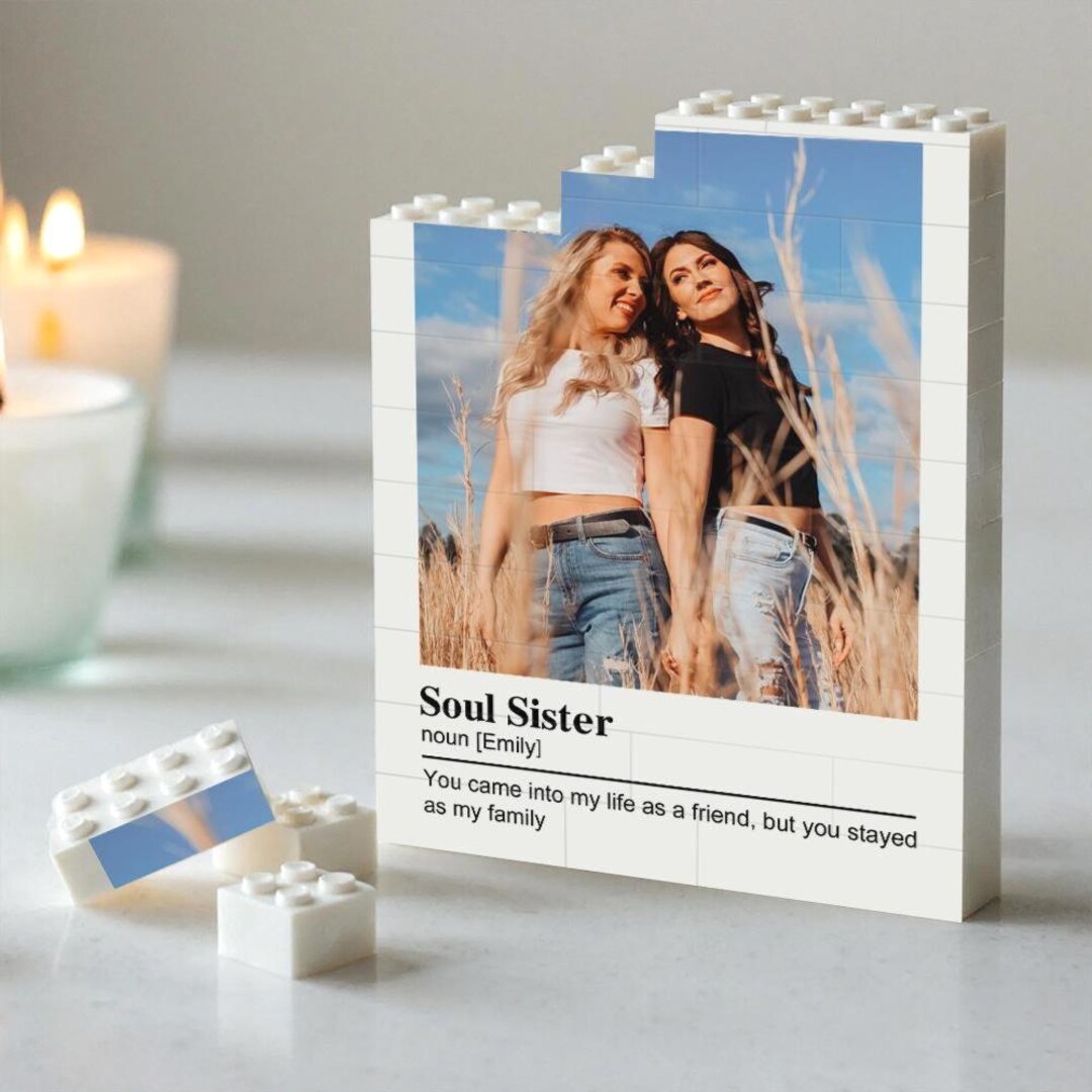 Personalized Friend Photo Building Block, Custom Best Friend Photo Gift ...