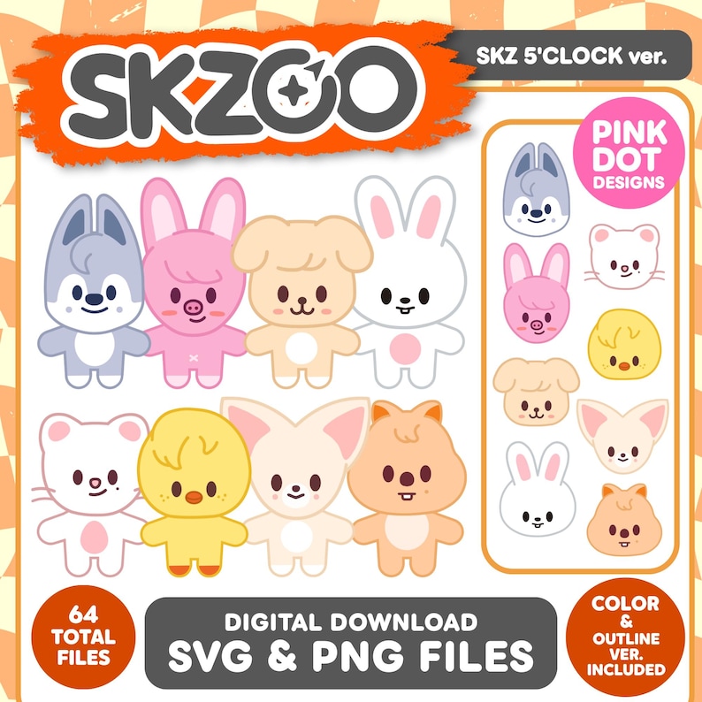 Stray Kids Kpop Mini Skzoo Skz SVG PNG Vector Cut for Files Cricut ...