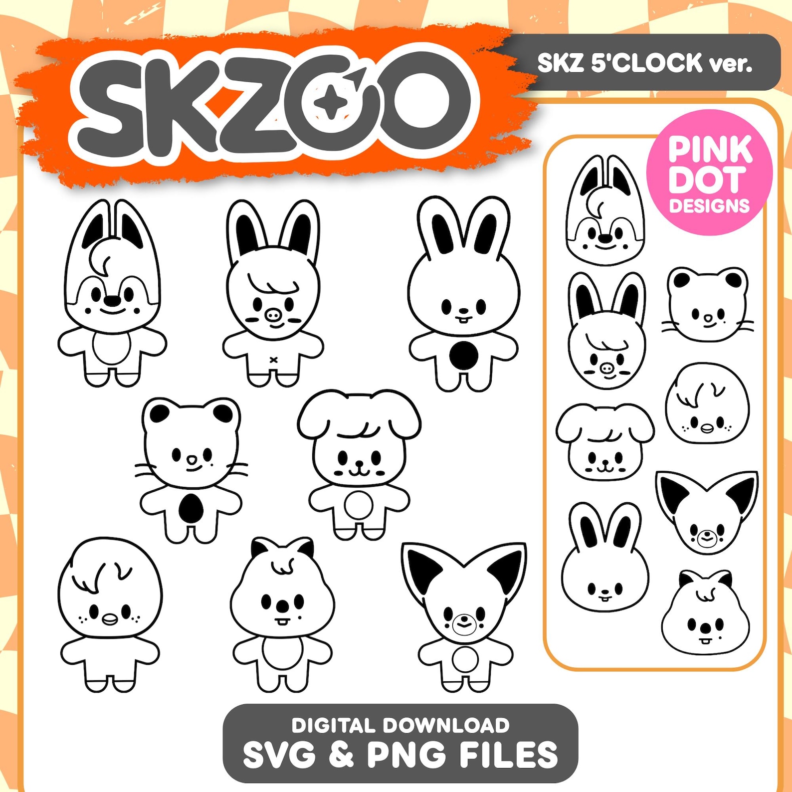 Stray Kids Kpop Mini Skzoo Skz SVG PNG Vector Cut for Files Cricut ...