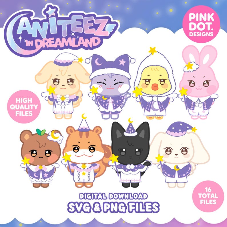 Buy Ateez Aniteez in Dreamland Kpop SVG PNG Vector Cut Files for Cricut ...