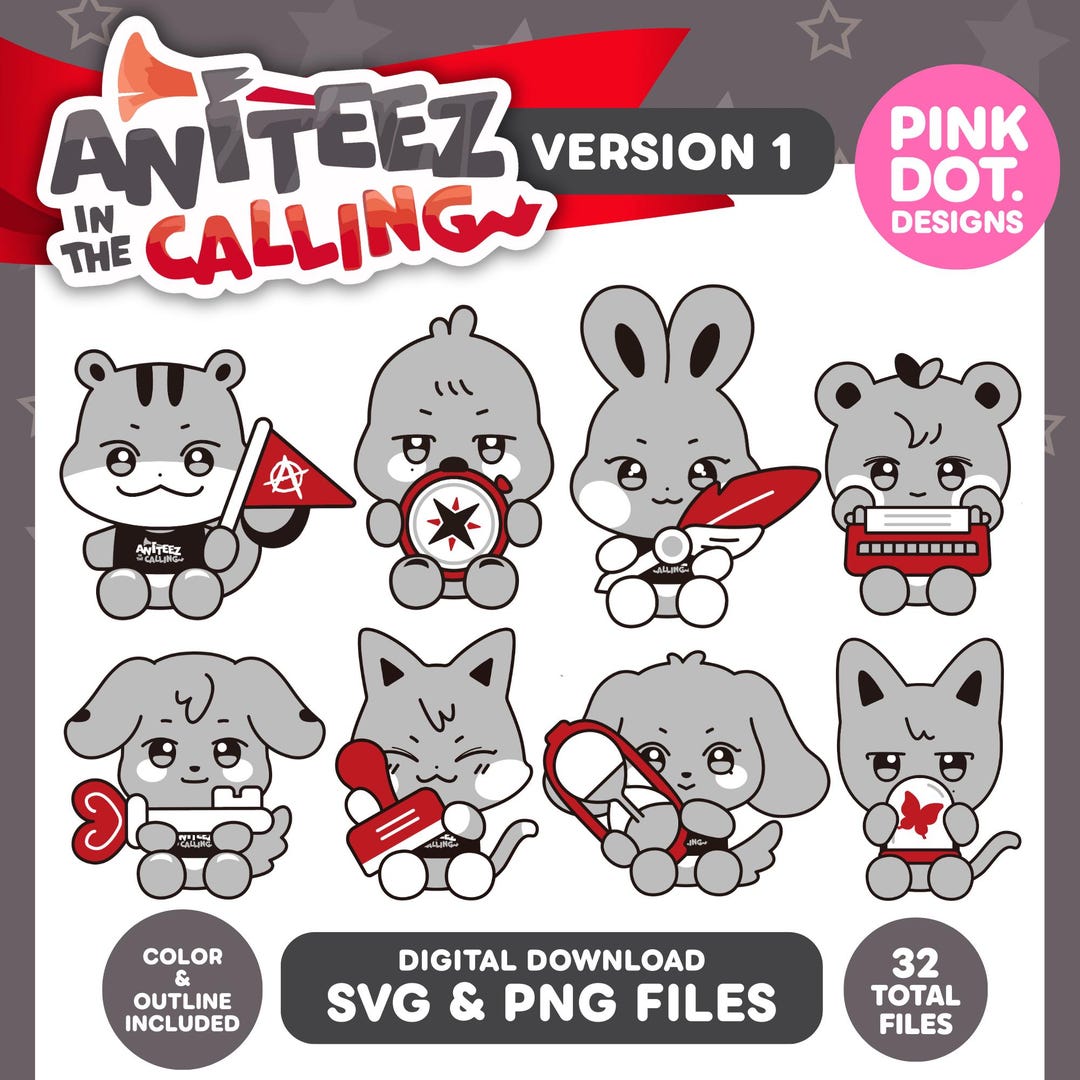 Ateez Aniteez in Thr Calling SVG PNG Files Clipart Kpop Cricut ...