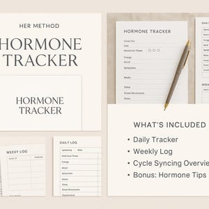 Hormone Tracker Printable | Daily Cycle, Mood, and Supplement Log ...
