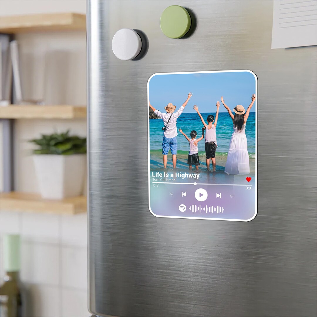 Custom Photo Song Fridge Magnet, Family Travel Gift - Etsy