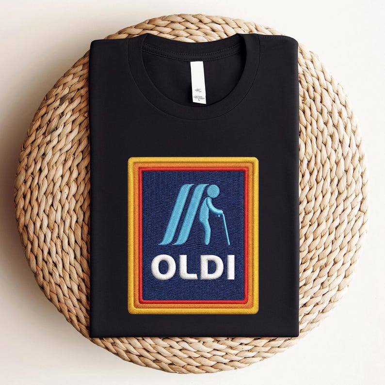 Funny Old People Embroidery Design: Oldi Logo, Elderly Meme Machine ...