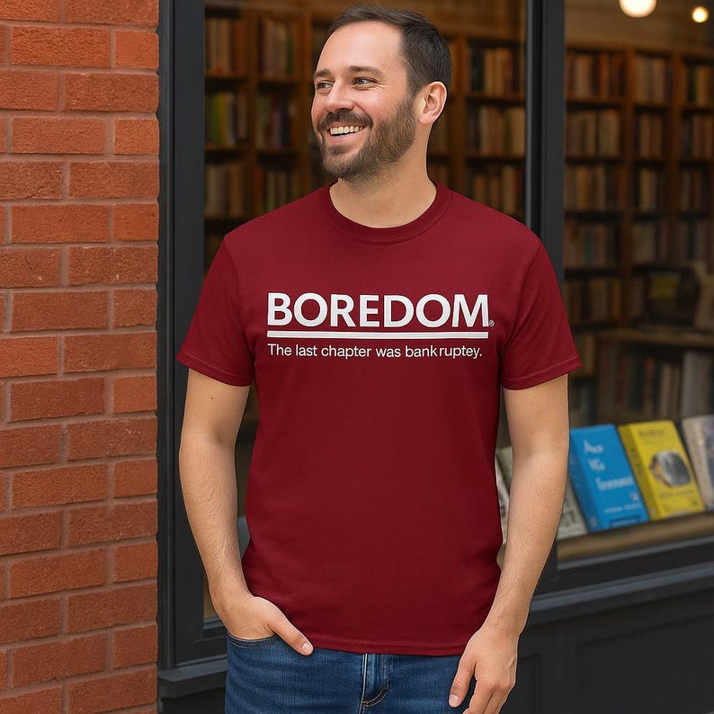 Boredom Bookstore Parody PNG: Funny Bankruptcy Humor Logo (digital ...