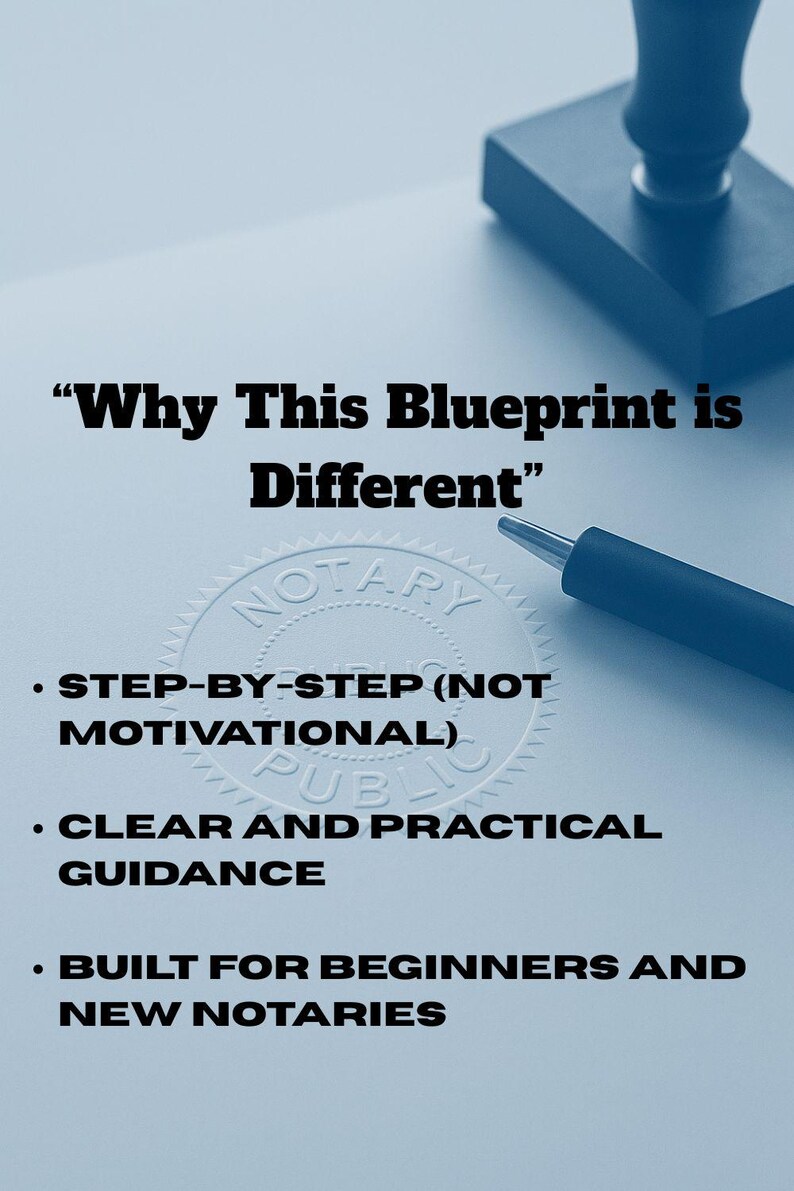 Notary Blueprint: How to Become a Commissioned Notary & Set up Your ...