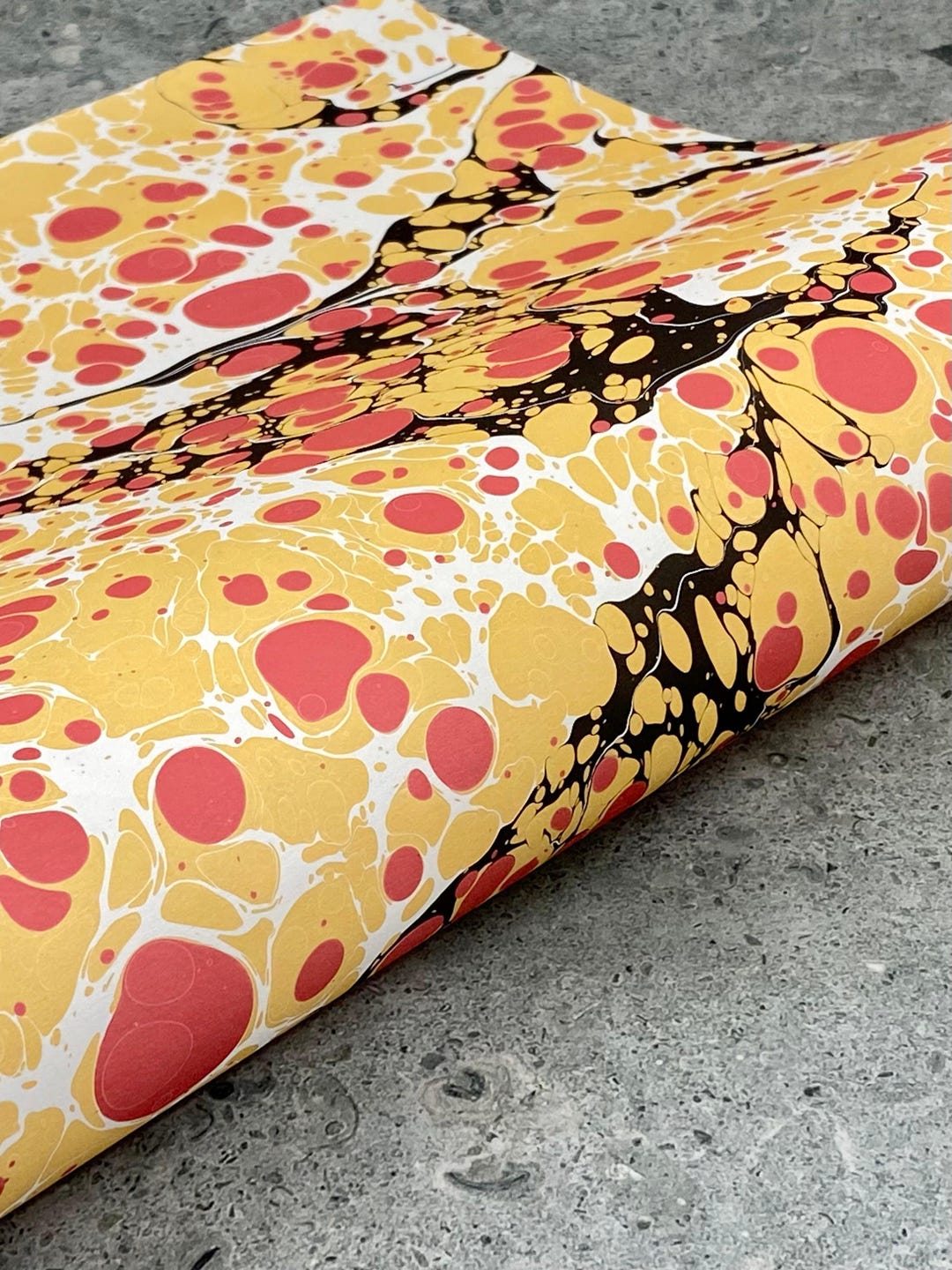 Half Sheet Hand-marbled Paper P101H - Etsy