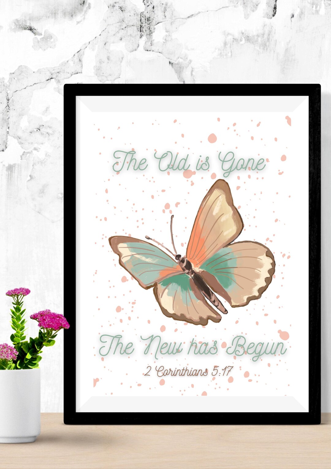 Printable 2 Corinthians 5:17 Butterfly Wall Art - Etsy
