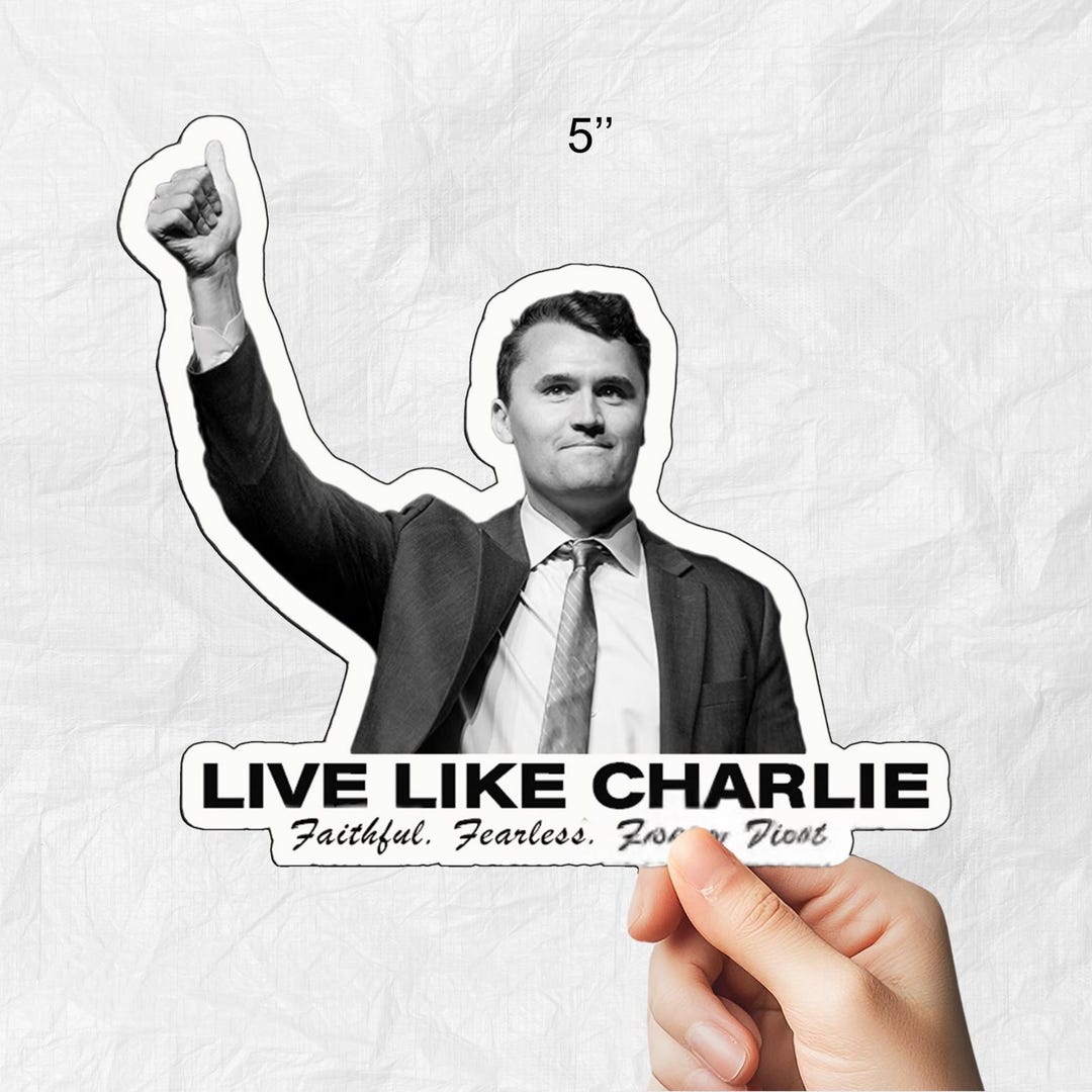 Charlie Kirk Memorial Vinyl Sticker, Freedom of Speech Decal, American ...