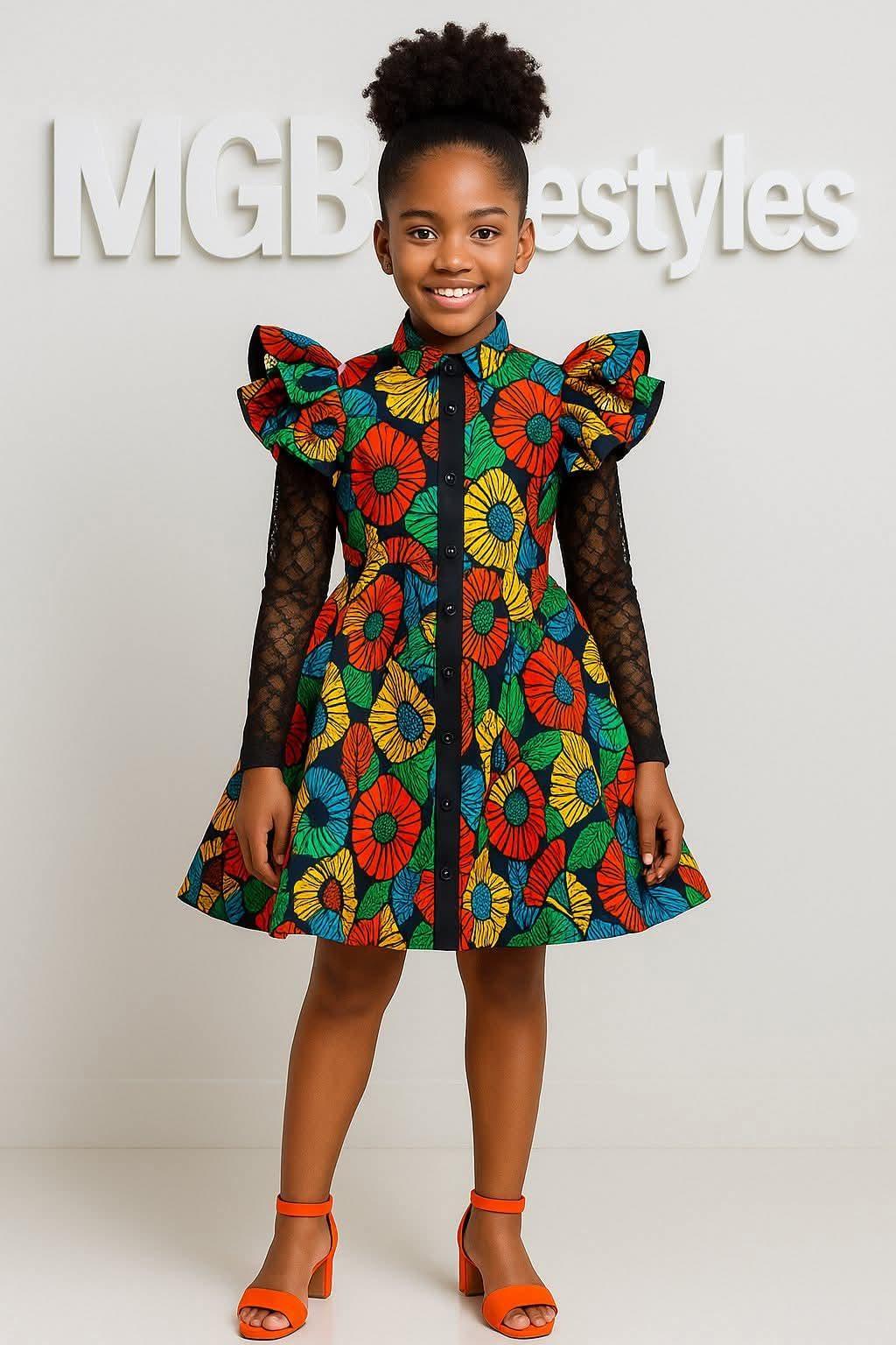 African Print Girl Dress | Ankara Toddler Dress | Cultural Kids Outfit ...