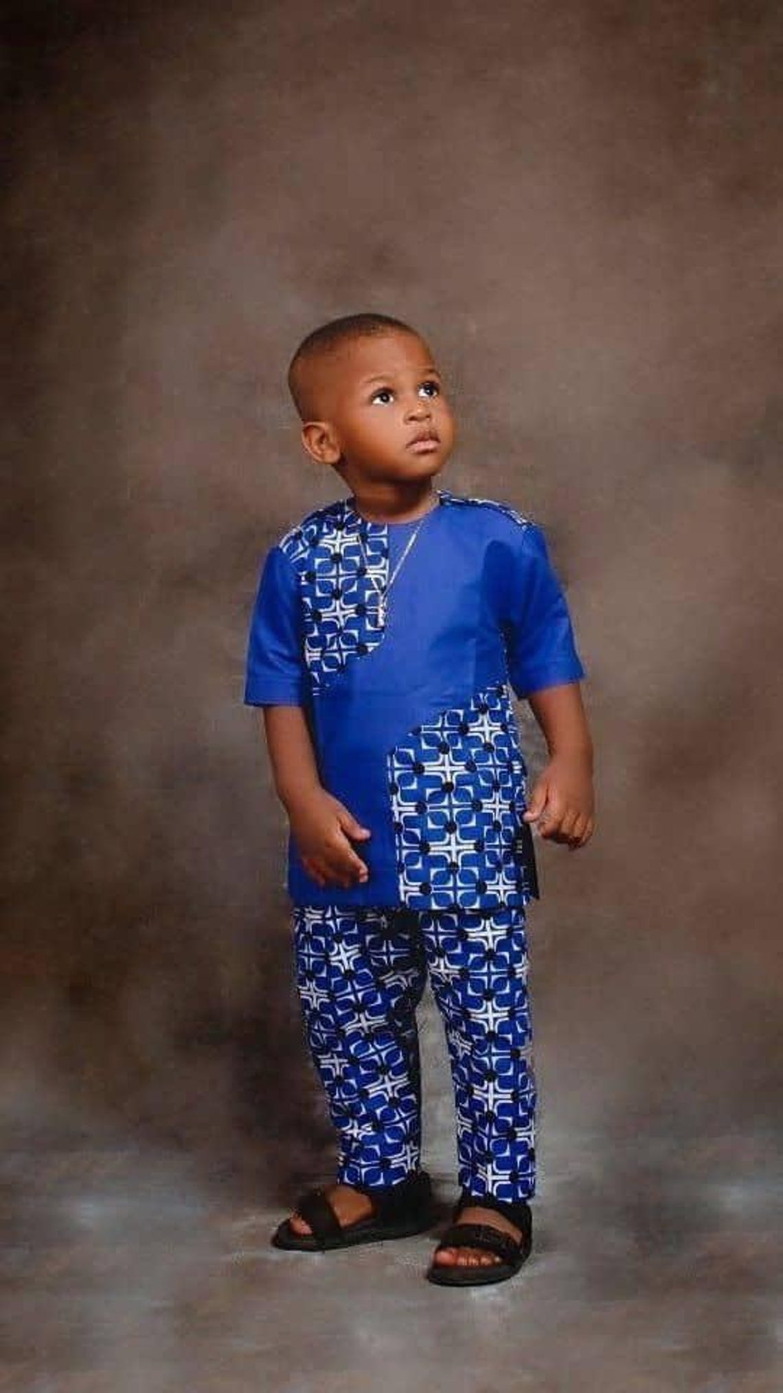 African Print Boy Outfit | Ankara Shirt and Shorts Set | Baby Boy ...
