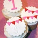 Fondant Cupcake Toppers Pennant Banner Bunting Birthday Age Initial - Etsy