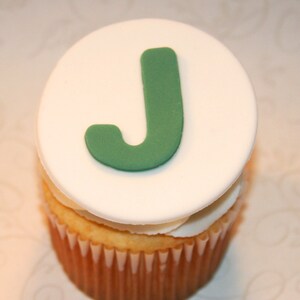 Fondant Cupcake Toppers Monogram Initial Number Age - Etsy