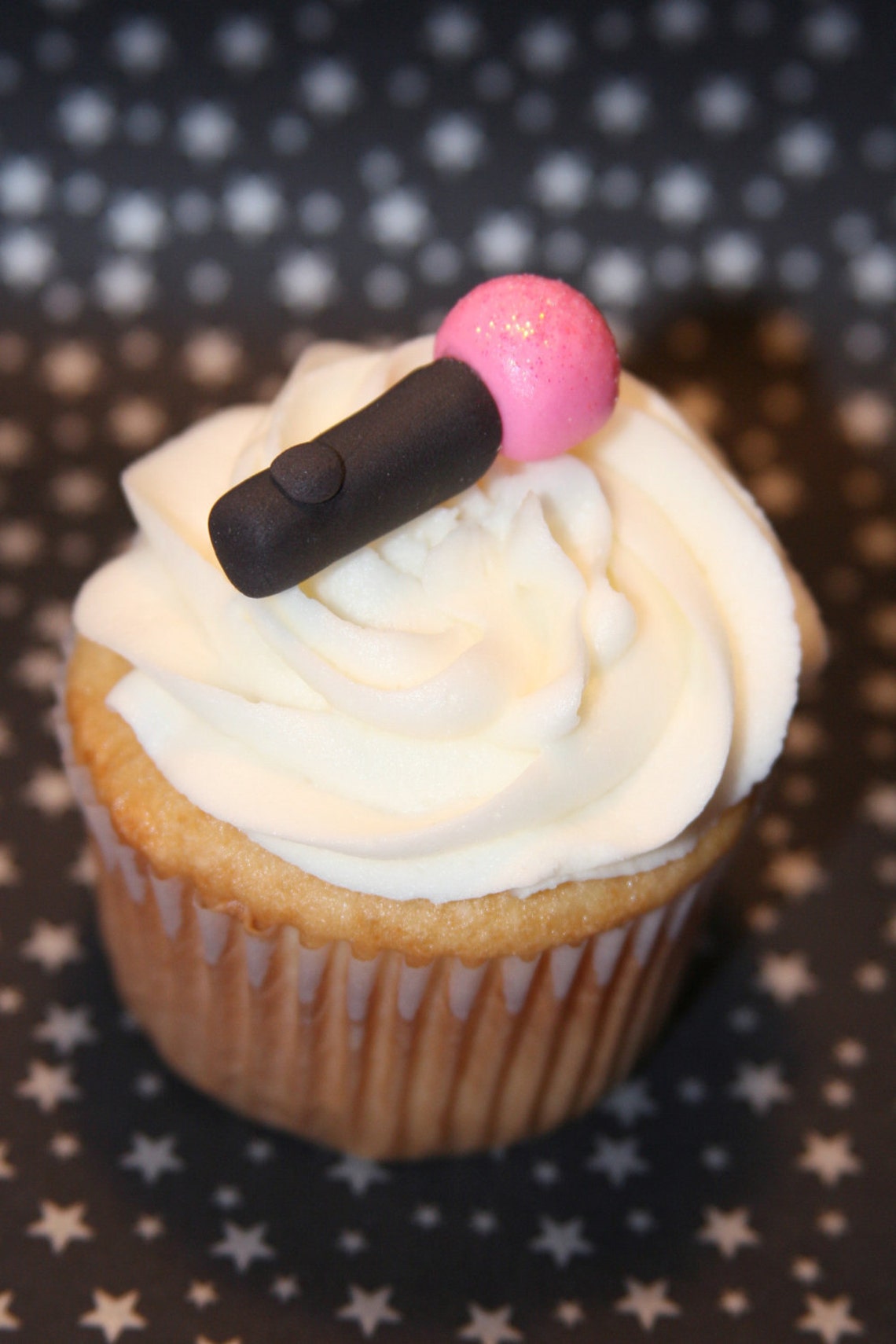 Fondant Cupcake Toppers Guitar and Microphone Rock and Roll - Etsy