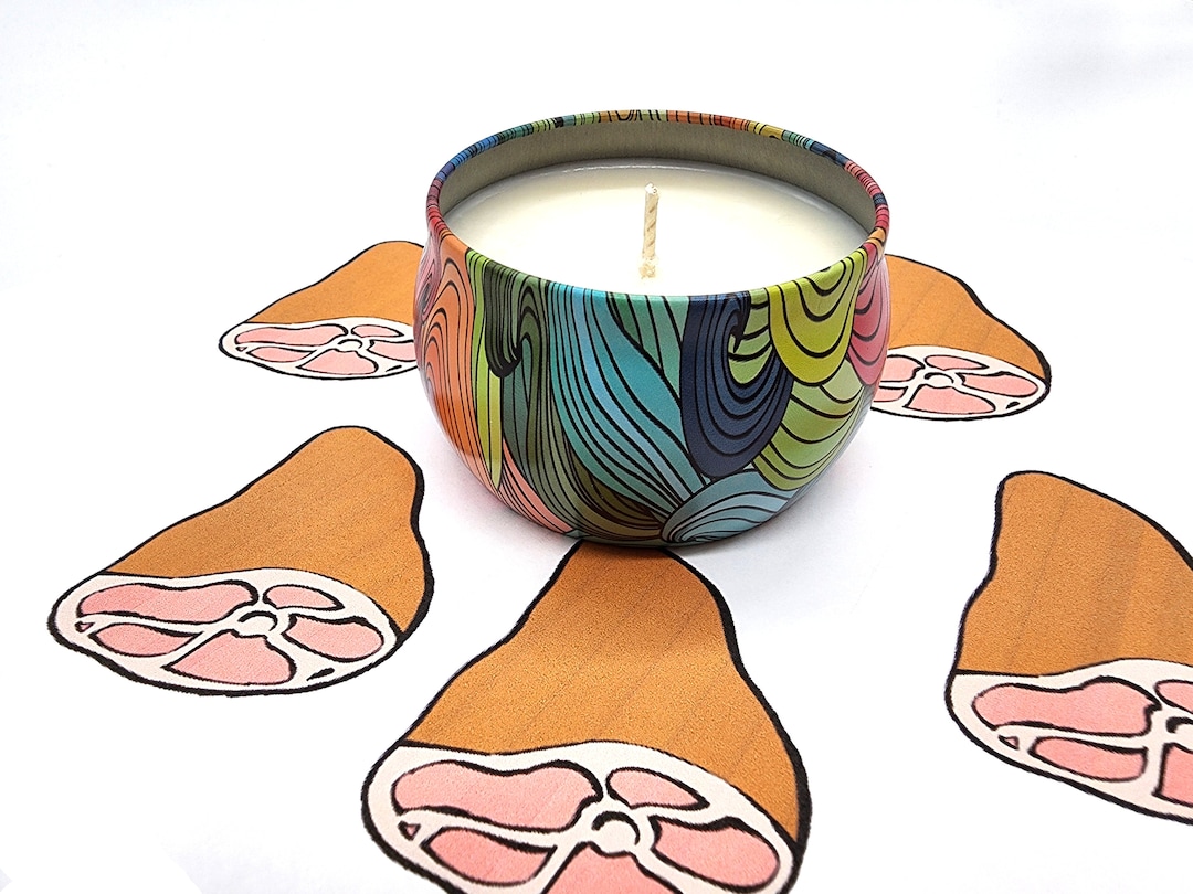 Baked Ham Scented Candle, Vegan Candle, Homemade Candles, Candles, Tin ...