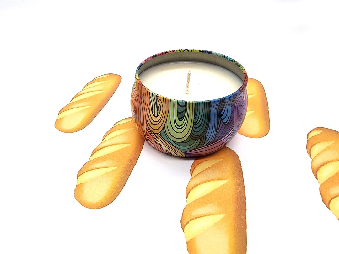 Fresh Baked Bread Scented Candle Vegan Soy Wax, Homemade Home Gift ...
