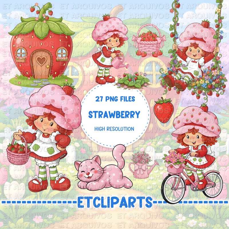 Strawberry Shortcake Svg - Etsy