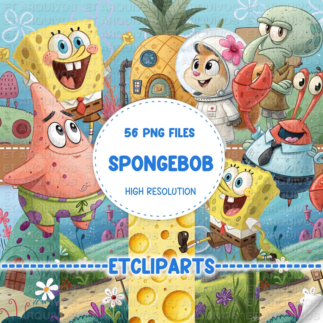 Clipart Bob l'éponge, Patrick Star Gary Plankton Mr Krabs Party PNG ...