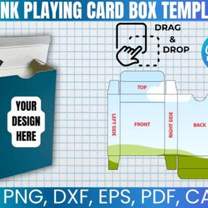 Blank Playing Card Box Template, Canva Editable Card Box, Printable ...