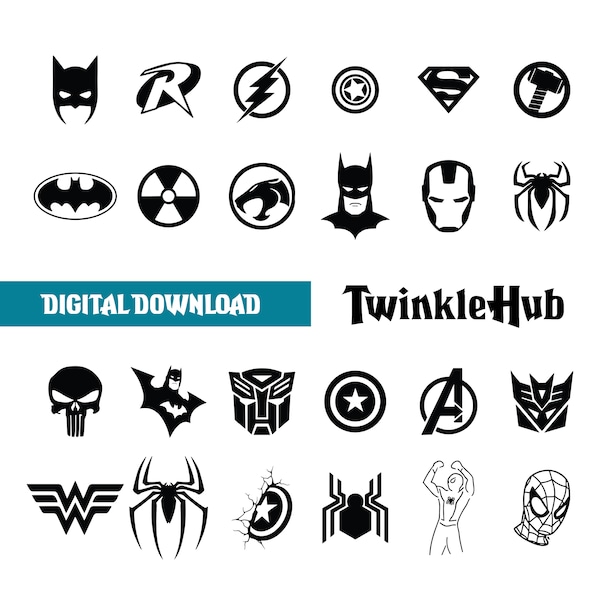 Superhero Head Decals - Etsy UK