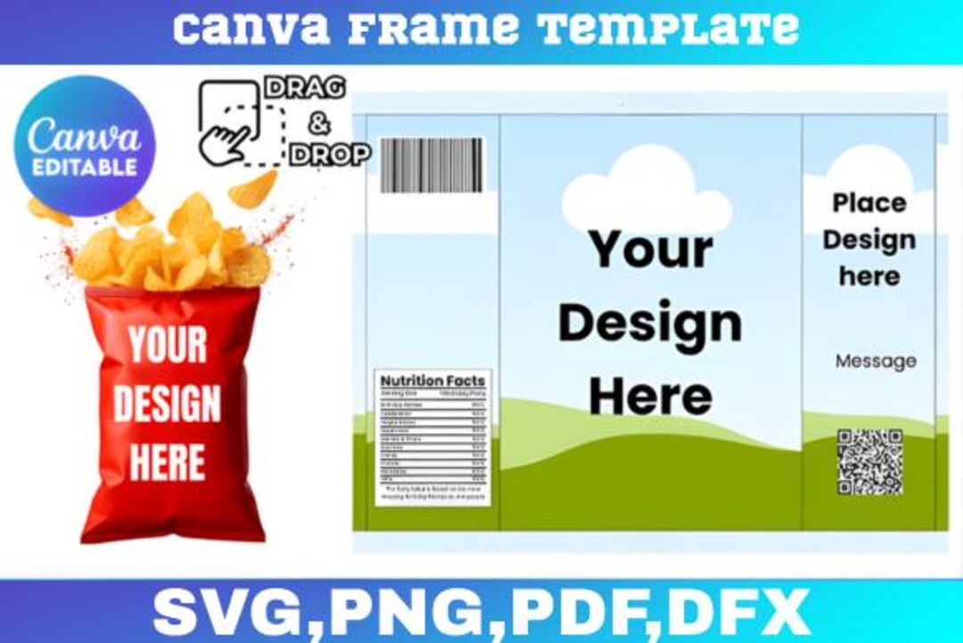 Canva Packaging Template Editable, Product Label Box Design, Drag and ...
