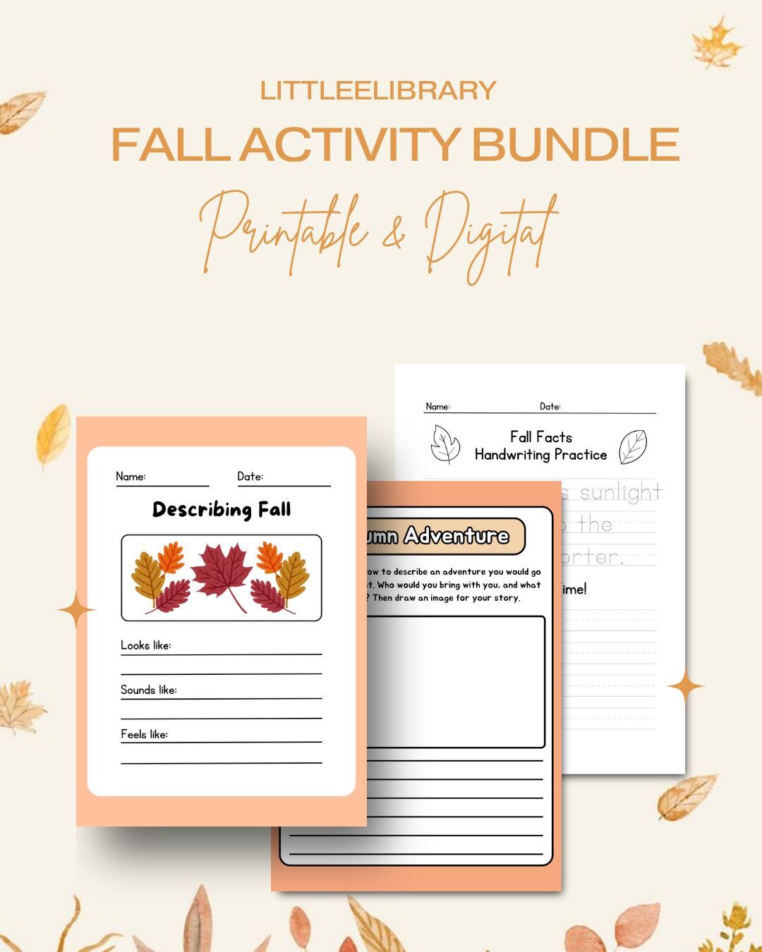Fall Writing Prompts Bundle: Thanksgiving Story Starters (PDF ...