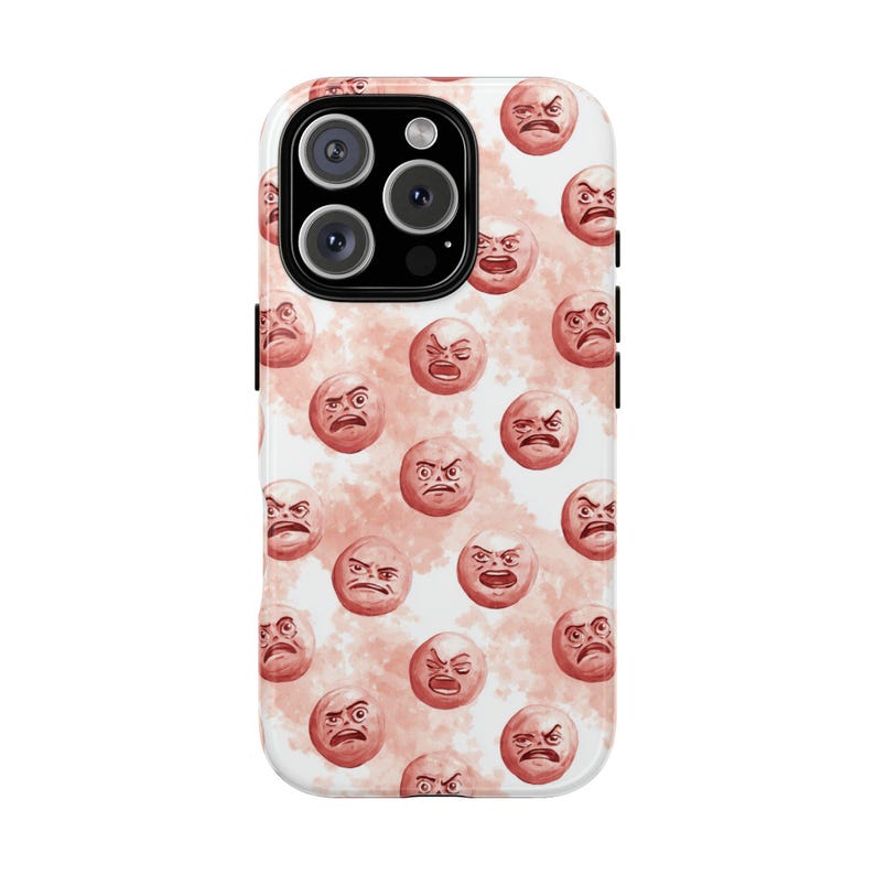 Funny Angry Emoji iPhone Case - Meme Pattern Phone Cover - Etsy