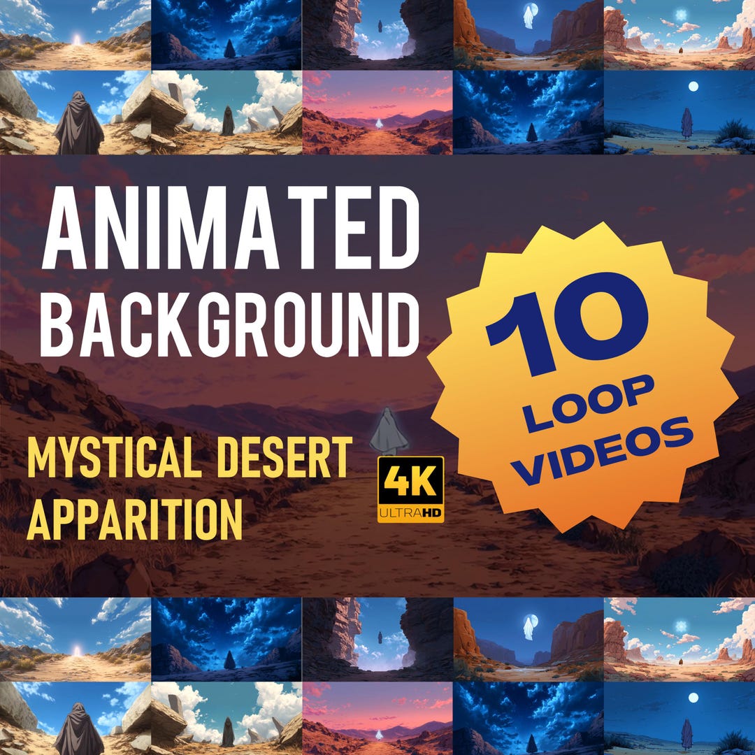 Animated Mystical Desert Apparition Background 4K | Fantasy Desert ...