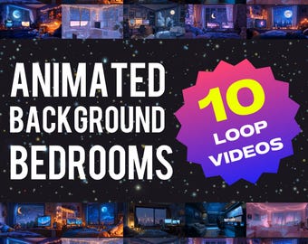 Lofi Background Animation Bundle | 31 Aesthetic Lo Fi Scenery Animated ...