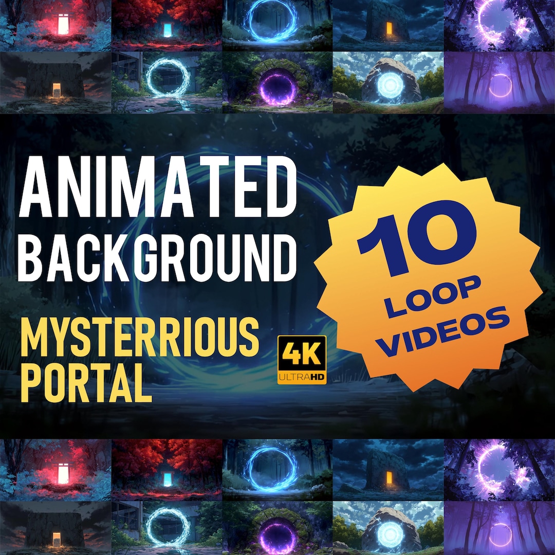 Mysterious Portal 4K Animated Background | Magic Fantasy Loop Video ...