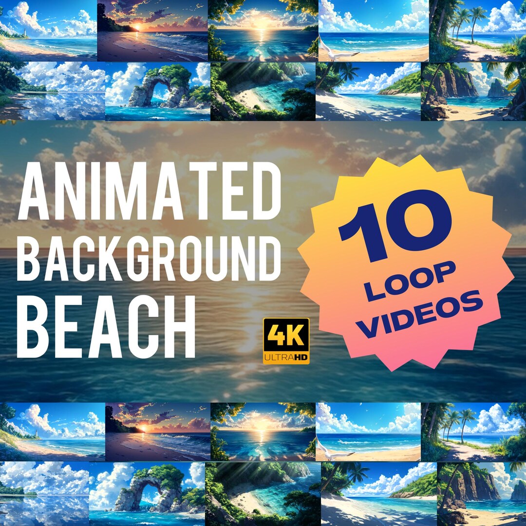 Animated Beach Backgrounds | 10 Ocean Loop Videos 4K | Tropical ...