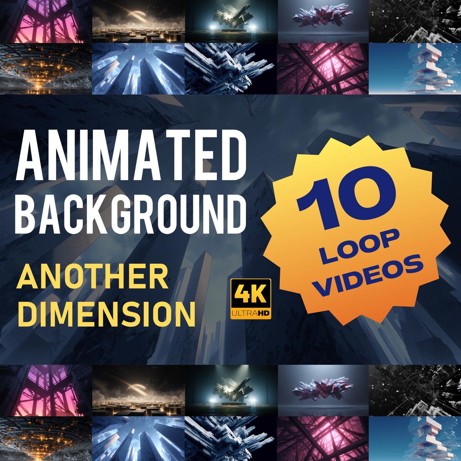 Another Dimension Animated Background 4K | Sci-fi Abstract Loop Video ...