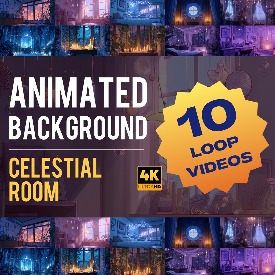 Animated Celestial Room Background | 4K Night Sky Loop Video (digital ...