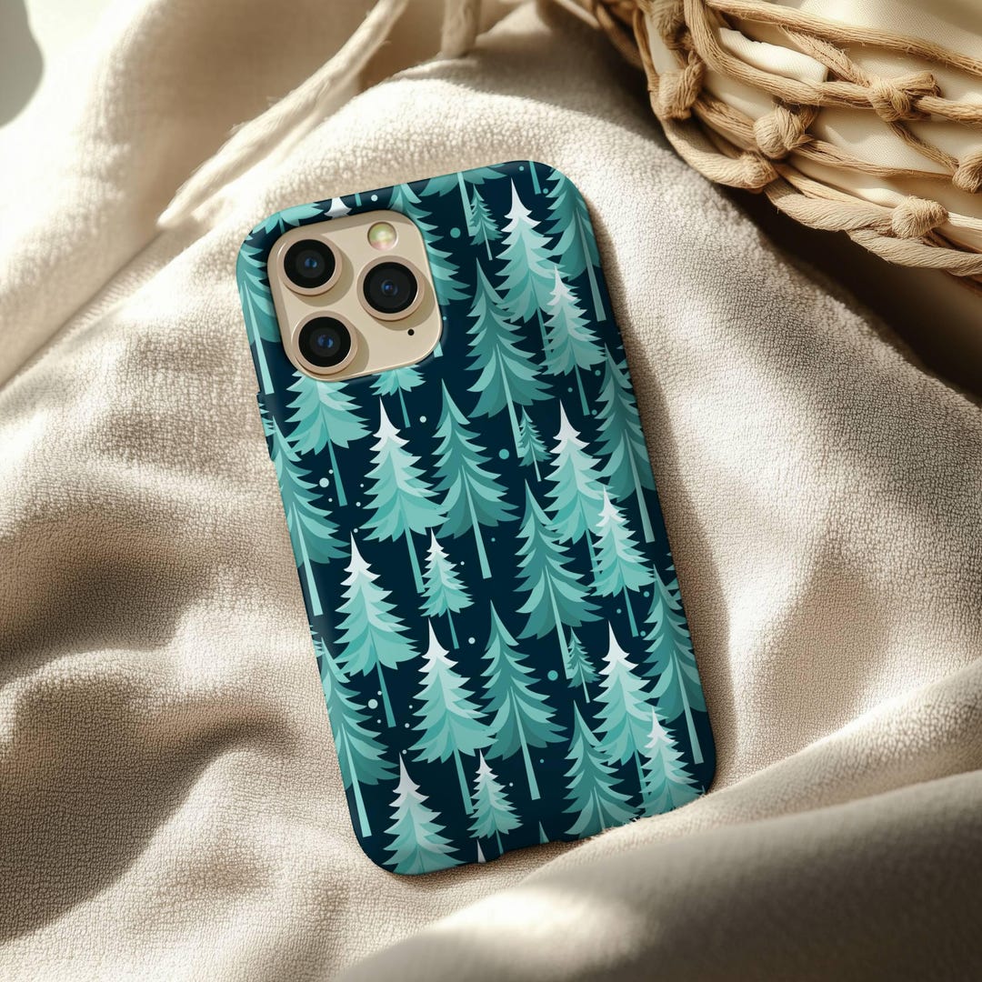 Sitka Pine Tree iPhone Case - Minimal Forest Design | Winter Woodland ...