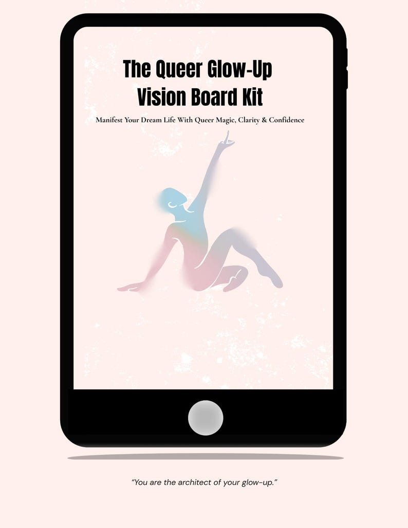 Queer Glow-up Vision Board Kit | Printable Workbook for Manifesting ...