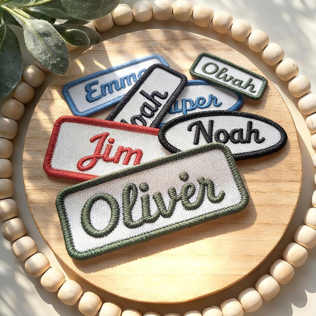 Custom Embroidered Name Patch, Iron on or Glue-on, Retro Style - Etsy