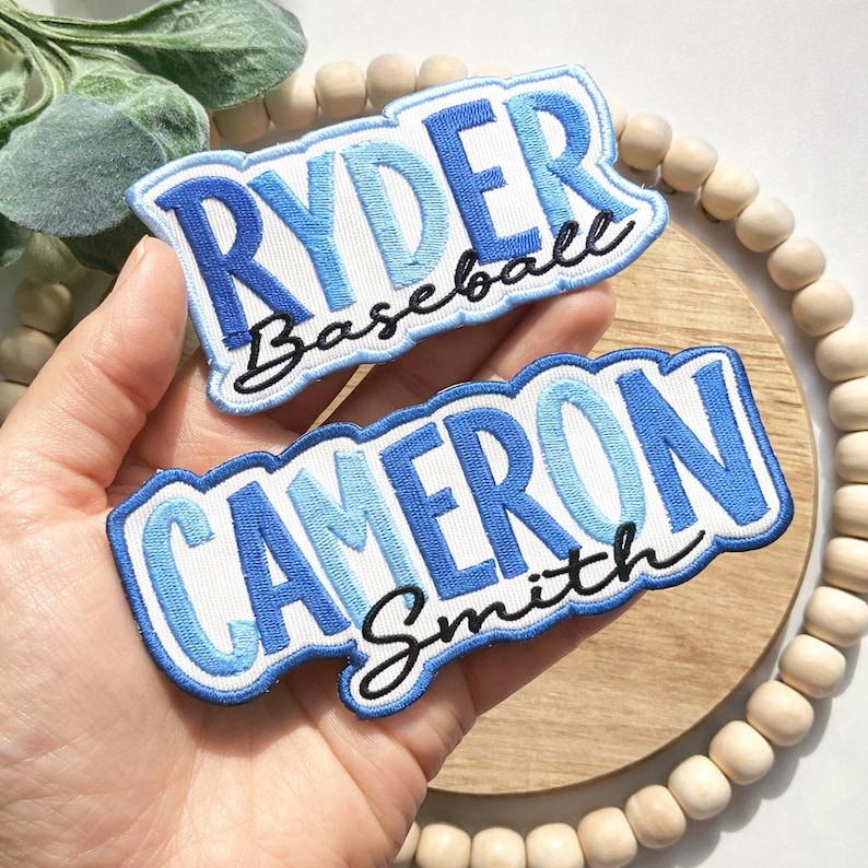 Custom Embroidered Name Patch, Iron on or Sew On - Etsy UK