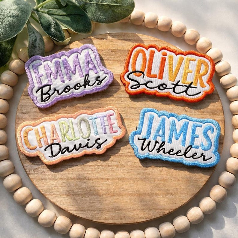 Custom Embroidered Name Patch, Iron on or Sew On - Etsy UK