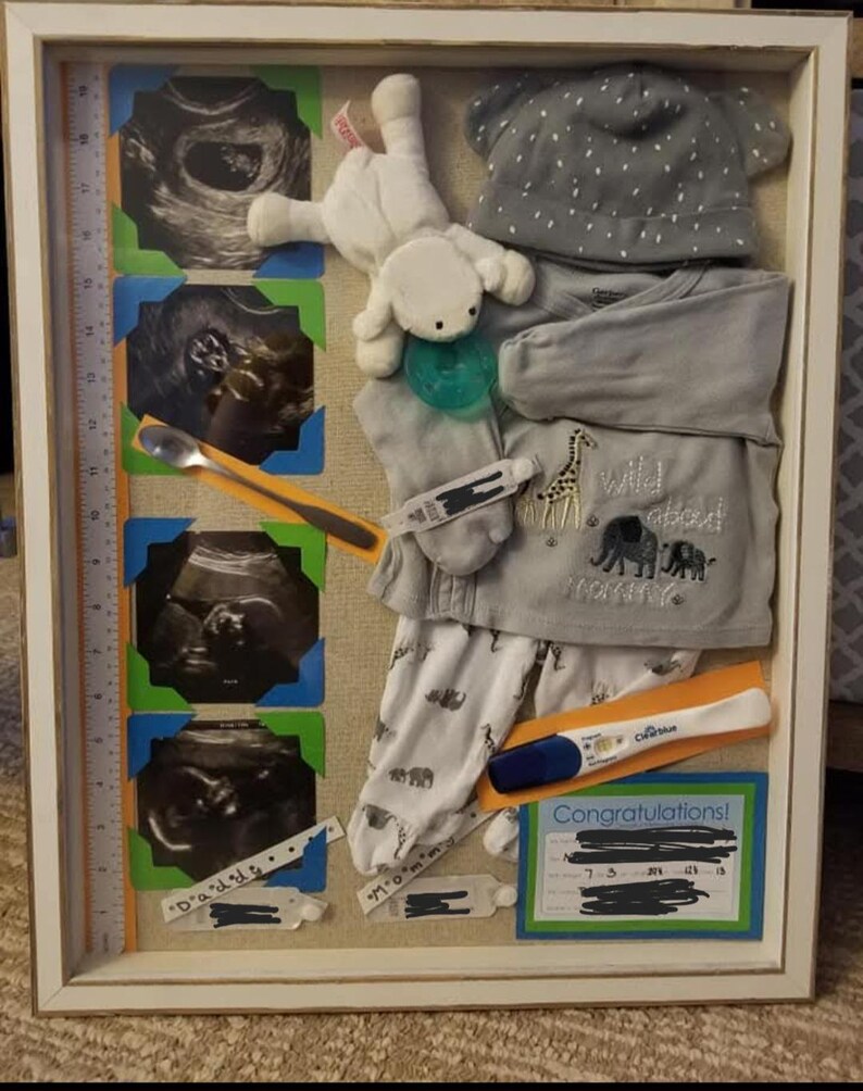Newborn Memory Shadow Box - Etsy