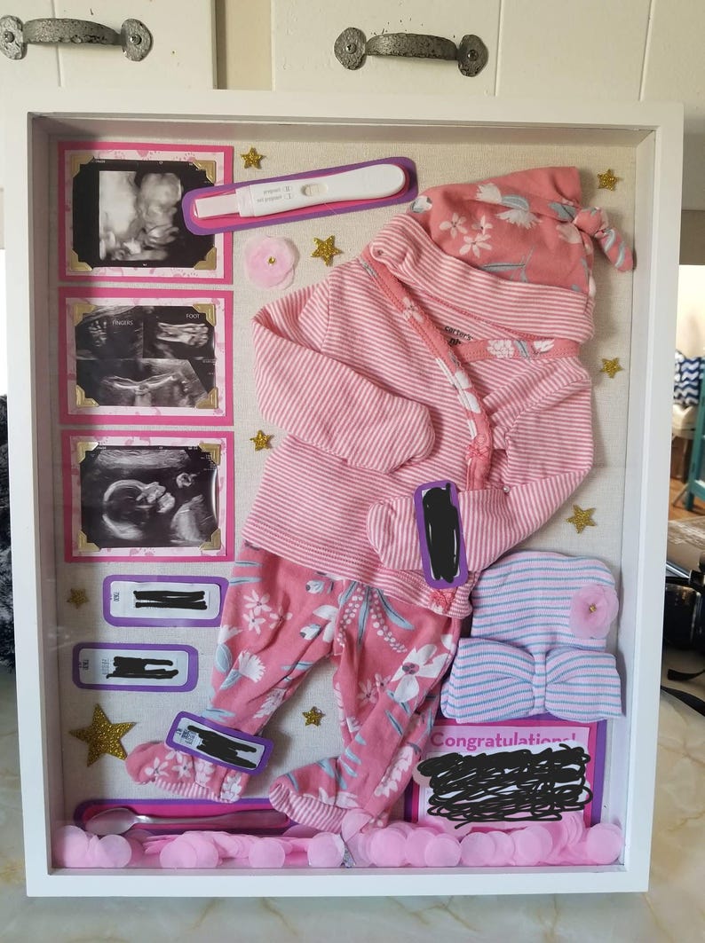 Newborn Memory Shadow Box - Etsy