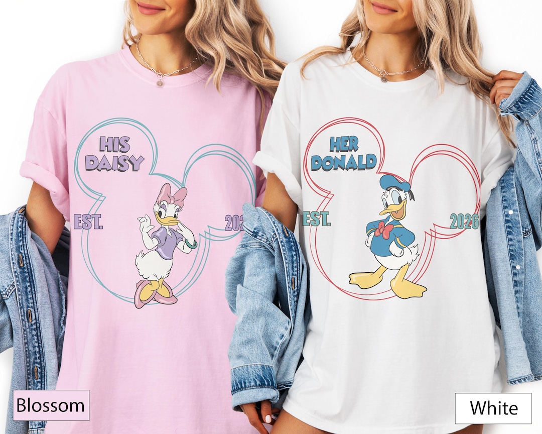 Disney Trip Couples Shirts — Daisy Donald Duck, Matching Tee Sweatshirt ...