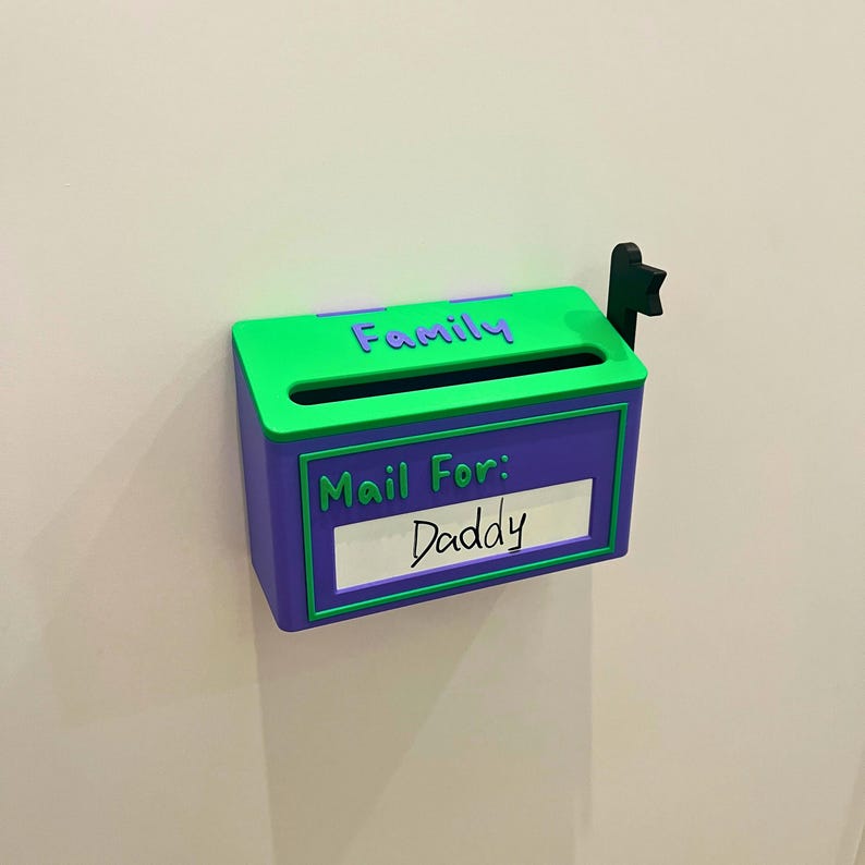 Kids Mailbox With Whiteboard, Love Note Box for Kids, Family Message ...